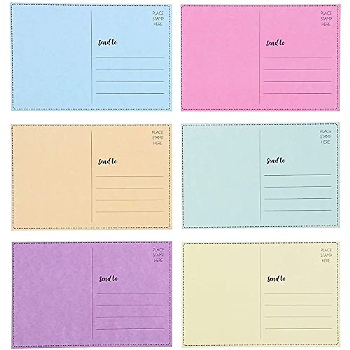 Paper Junkie Multicolored Mailable Blank Postcards Pack of 48 – 4 x 6 inches