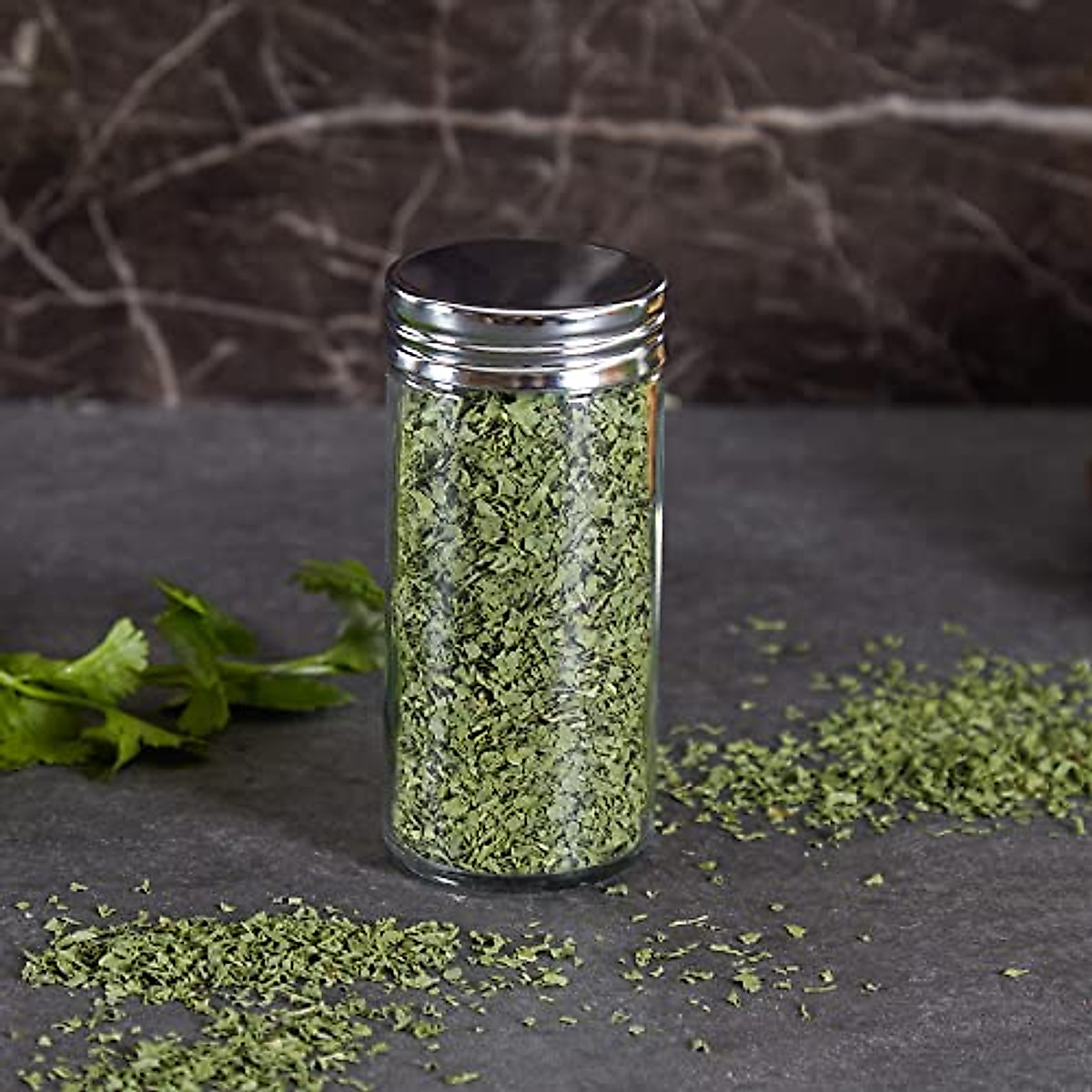 Shoes for Crews RSVP International Kitchen Storage Collection Glass Spice Jars, Round, 3-Ounce