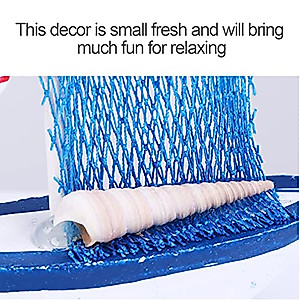 NUOBESTY 4pcs Wooden Mini Sailboat Model Miniature Sailing Boat Ships Nautical Sailboat Decorations for Nautical Beach Coastal Wedding Home Ornaments