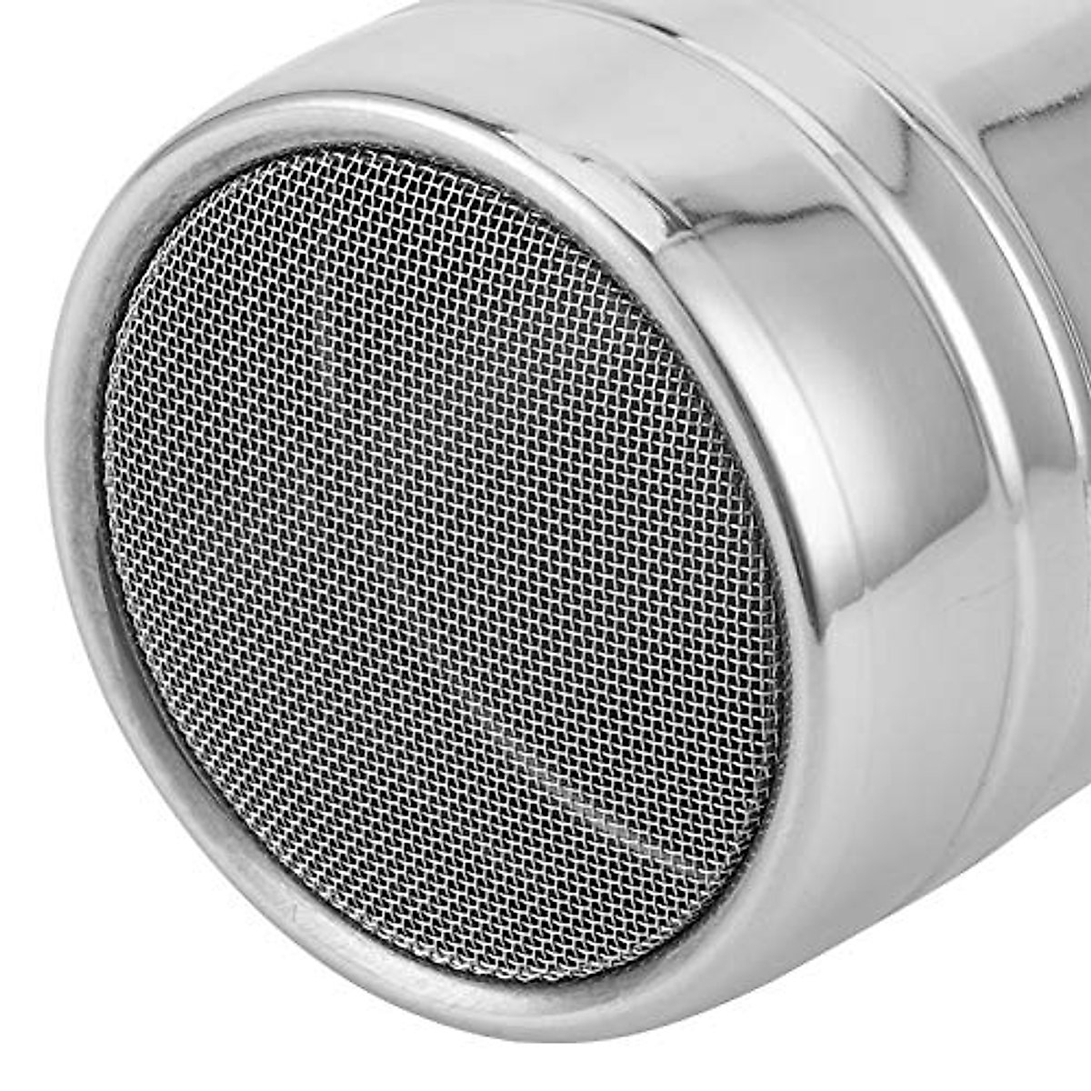 Stainless Steel Fine Mesh Powder Shaker， Fine Mesh Salt Sugar Shaker with Lid， Evenly Distribution Powder Sifter Dredger， Mulifunction Seasoning Shaker for Salt， Flour， Pepper， Cocoa(L)