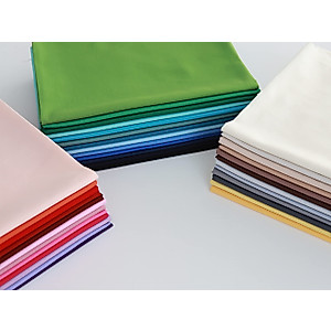 COTTONVILL 20COUNT Cotton Solid Quilting Fabric (10inch Square, 20-Pink Mist)