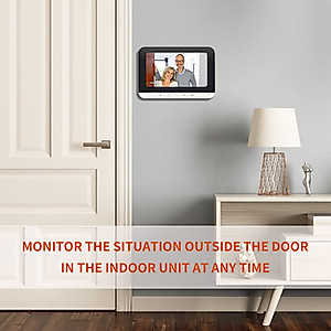 Video Intercom System, 7 Inch doorbell with Camera and Monitor, Video doorbell with IR-Cut Rainproof Outdoor Camera Visual Two-Way Intercom Audio Remote Unlock(1 Camera & 2 Monitors)