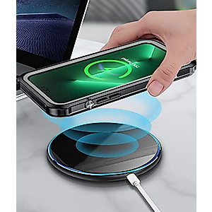 Menyadoo Designed for iPhone 14 Pro Waterproof Case - Full Body Protective Case Shockproof Dustproof Protection Phone Case with Built in Screen Protector for iPhone 14 Pro 6.1 inch Black