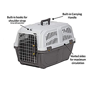 MidWest Homes for Pets Skudo Plastic Carrier, 24-Inch Ideal for Small Dogs with an Adult Weight of 13 - 25 Pounds