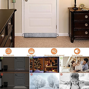 Triangle Under Door Draft Stopper Noise Blocker 38 Inches for Door Bottom Air Seal Insulation and Soundproof, Heavy Duty Weather Guard Snake Stripping, Gray