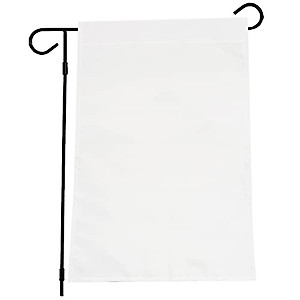 6Pcs Lawn Garden Flags Blank Garden Flags DIY Decorative Flag, Polyester Banners Flag for Indoor Outdoor Garden Decoration Holiday Festival,12 x 18 Inch, White