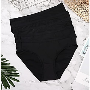 RHYFF Womens Underwear Breathable Mesh Bikini Panties Stay Fresh Ladies Panty Stretches Soft Hipster Briefs Comfortable Travel Underpants（R7002-Black-XXL）