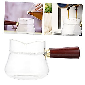 KICHOUSE 1pc Fair Cup Glass Stovetop Tea Kettle Turkish Tea Maker Clear Glass Tea Cups Glass Tea Pitcher Mini Teapot Stovetop Side Pour Tea Pot Tea Fair Cup Drinking Cup Tea Art Cup Office