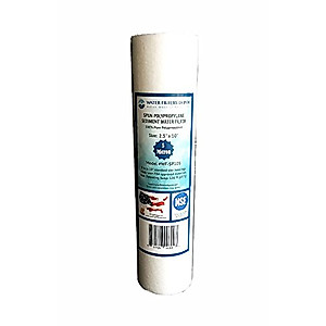 WFD, WF-SP105 2.5"x10" 5 Micron Sediment Water Filter Cartridge, Spun Polypropylene, Fits in 10" Standard Size Housings of Undersink RO or Filtration Systems (1 Pack)