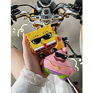 Cute Case Compatible for Apple AirPods 2/1 AirPods Case Cover 3D Slim Shockproof Silicone Shell Anti-Fall Cover for AirPods Charging Cartoon Case with Carabiner (AirPods 2/1, Cute Cartoon1)