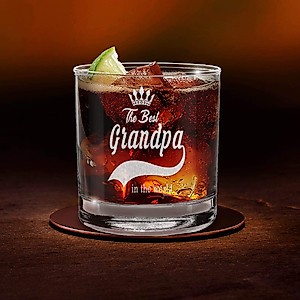 shop4ever® The Best Grandpa In The World Engraved Whiskey Glass