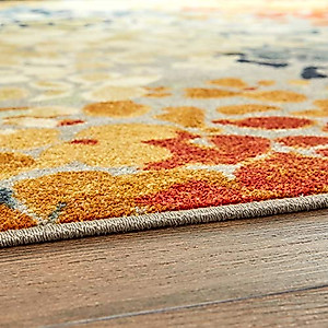 Mohawk Home Floral Radiance Area Rug, Grey (5' x 7')