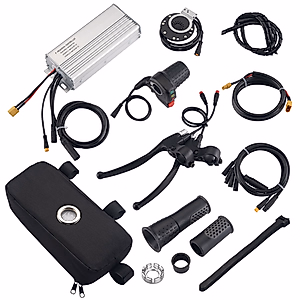 AW Electric Bike Conversion Kit 48V 1000W 26" Front Wheel E-Bike Conversion Kit for Fat Tire Bike Frame Ebike Wheel Kit Cycling Brushless Gearless Hub Motor Kit