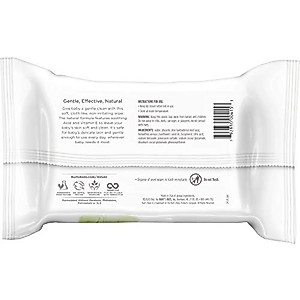 Burt's Bees Baby Wipes, Unscented Towelettes for Sensitive Skin, Hypoallergenic & Non-Irritating, All Natural with Soothing Aloe & Vitamin E, Fragrance Free, 6 Flip-Top Packs (432 Wipes Total)