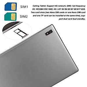 Tablet PC, 2 in 1 5G WiFi Calling Tablet 6GB RAM 128GB ROM 100240V for 11 with Magnetic Keyboard for Entertainment (US Plug)