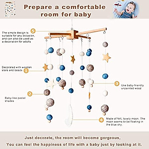 Baby Crib Mobile Wooden Wind Chime Bed Bell,Nursery Mobile Crib Bed Bell Baby Bedroom Ceiling Wooden Beads Wind Chime Hanging