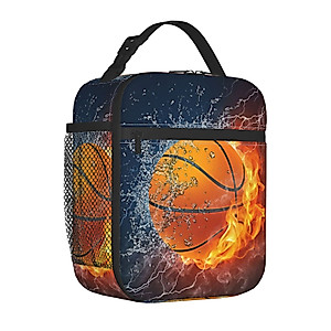 Chayber Basketball Lunch box Kids Boys Girls Insulated Lunch Bag For Women Men Thermal Lunch Bags Bento Box Adult Lunch Box For Work,Picnic