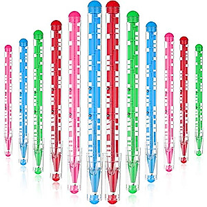 24 Pieces Maze Pen Puzzle Novelty Ink Pen Fidget Toy Pen with Ball Maze Inside for School Office Stationery Birthday Party Supply (Pink, Blue, Red, Green)