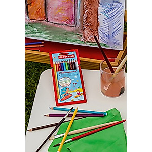 STABILO Aquacolor Aquarellable Colouring Pencil - Wallet of 12, Assorted Colours