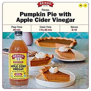 Bragg Organic Apple Cider Vinegar With the Mother– USDA Certified Organic – Raw, Unfiltered All Natural Ingredients, 16 ounce, 2 Pack