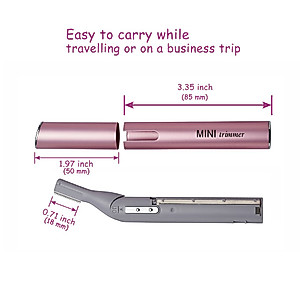 Tongtletech Mini Rotatable Lady Shaver Electric Bikini Facial Precision Trimmer Eyebrow Shaper Razor Kit Underarm Leg Body Hair Remover(Battery Operated) …