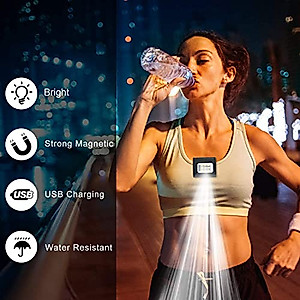 Running Light, 2Pack Reflective Running Gear for Runners, USB Rechargeable LED Light, Clip on Running Lights with Runners and Joggers for Camping, Hiking, Running, Outdoor Adventure