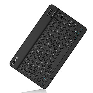 FINTIE 10-Inch Ultrathin Wireless Bluetooth Keyboard for iPad Samsung Tablet, iPhone Smartphone, iOS, Android Tablets Phone, Black
