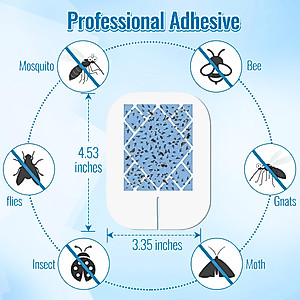 Qualirey 30 Pack Flying Insect Trap Refill Compatible with VEYOFLY Fly Trap VF01, Glue Board Insect Catcher, Replacement Sticky Glue Cards for Insect Bug Mosquito Gnat Fruit Fly Trap Indoors