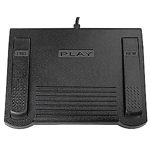 Transcription Foot Pedal for use with Express Scribe for Windows or Mac Transcription Software