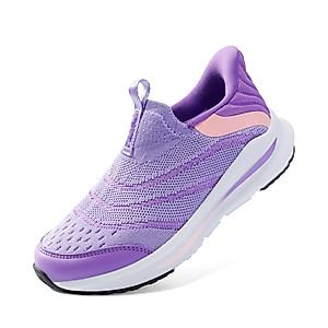 DREAM PAIRS DREAM PAIRS Boys Girls Shoes Kids Tennis Slip on Running Athletic Walking Sneakers for Little/Big Kid Purple Size 2 Little Kid SDRS2334K