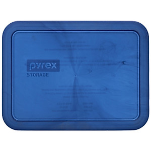 Pyrex 7210-PC-TR 3-Cup Translucent Marbled Blue Replacement Food Storage Lids - 2 Pack Made in the USA