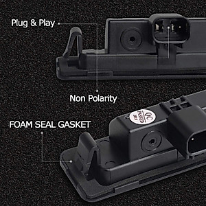 RUXIFEY LED License Plate Light Lamps Compatible with 2009 to 2019 Ford Flex, 2008 to 2011 Focus, 2006 to 2012 Fusion, 6000K White - Pack of 2