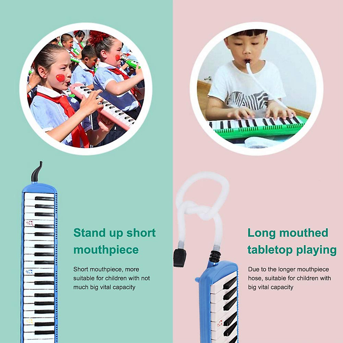 Melodica Tube, 57cm Long Flexible Plastic Pianica Tube Melodica Mouthpiece with a Black Mouthpiece Melodica Replacement Tube Melodica Melodica Hose