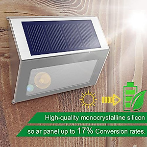 JSOT Solar Lights Outdoor for Deck,Waterproof Solar Garden Lights Decorative Outside Lamp for Walkway,Fence Post,Backyard,Railing,Wall,Pool,Step,Stairs 8 Lights Cool White