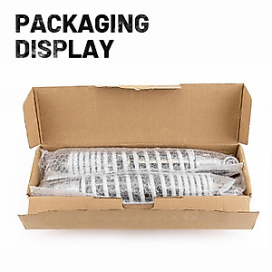 OUMURS Adjustable Front Shock Absorber Compatible with Yamaha Banshee 350 YFZ350 1987-2006 Replace 3GG-23350-10-P0 3GG-23350-20-35 3GG-23350-20-6W White Spring ATV 368mm