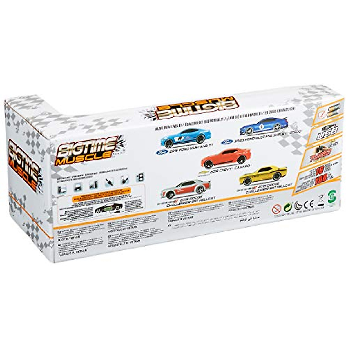 Jada Toys Bigtime Muscle 1:16 2019 Dodge Challenger SRT Hellcat RC Remote Control Car 2.4 GHz Silver, Toys for Kids and Adults