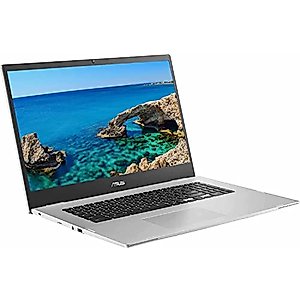 ASUS 2022 Chromebook 17.3 Inch FHD Laptop, Intel Celeron N4500 Up to 2.8Ghz, 4GB DDR4 RAM, 128GB Storage, USB C, Wifi6, 17hours Battery Life, Bluetooth5.2, Webcam, Chrome OS