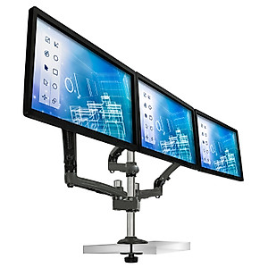 Mount-It! MI-4PC313G Triple Desk Monitor Mount, Gray