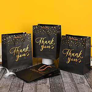 COGLARING 20Pcs Thank You Gift Bags, Return Gift Gift Bags with Handles for Party, Shopping, Wedding, Retail Bags