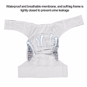 Adult Cloth Diaper,Adult Cloth Diaper Nappy Washable Breathable Incontinence Nappies Underwear for Old Man Incontinence Teen Special Needs