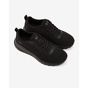 Skechers Women's Bobs Squad Chaos – Face Off Sneaker, Black/Black, 8.5 Wide