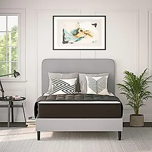 Flash Furniture Dream 10" Hybrid Spring and Foam Mattress in a Box, High Density Foam and Spring Hybrid Mattress for Pressure Relief, Full