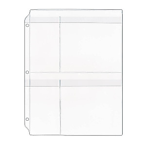 StoreSMART® - Yarn Organizer with Flaps - 4-Pocket Binder Page - 10-Pack - R931F-YARN-10