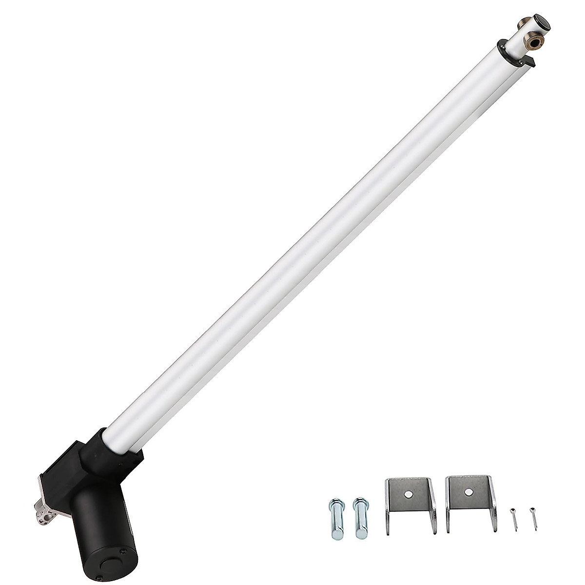 JQDML 32 Inch 32" Long Stroke Linear Actuator 24V 1320lbs/6000N Heavy Duty Speed 0.2"/sec Electric Actuator with Mounting Brackets for Massage Bed, Table Lift, Window Opener,Door Opener