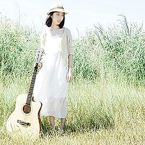 MUWIZ Guitar Kit, String Instrument Electronic Guitar 38inch Beginner Acoustic Guitar, Starter Kit, Cutaway Guitar of Solid Wood Veneer, Comes with A Guitar Backpack (Color : N, Size : 38inch)