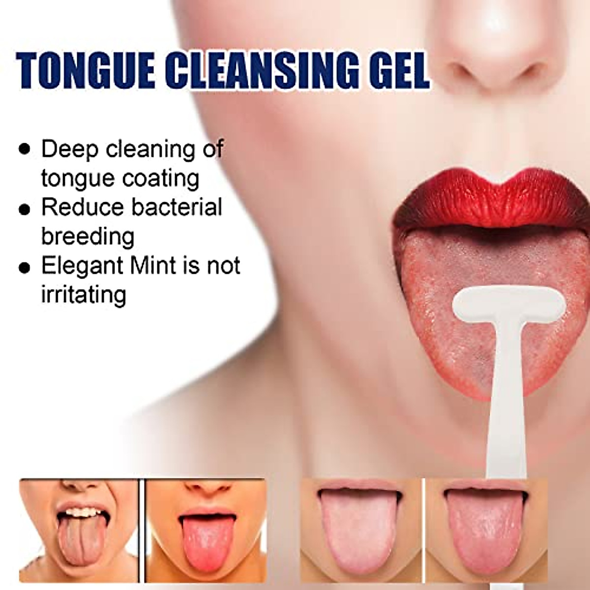 6 Pack Tongue Scraper, Plastic Tongue Cleaner Brush for Adults Tongue Scrubber for Better Breath Dental Oral Care Supplies (6 Pcs Tongue Scraper)