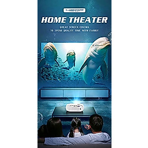 Laptop Projector Computer Projector WiFi Portable Projector Upgrade 1080P for Home Outdoor Movie with Zoom for Android iOS Windows PS5 Laptop TV-Stick Compatible with HDMI,USB,VGA,Audio,TF Card,AV