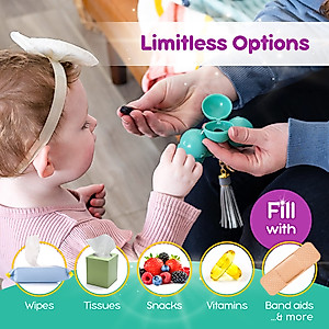 TOTES BABIES Boogie Bracelet – Easily Accessible Always at Hand Storage Bracelet for Moms on the Go (Pink)