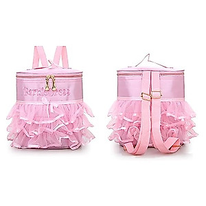 SEHXIM Cute Ballet Dance Backpack,Tutu Dress Dance Bag for Girls,Waterproof Bag Small Duffle Bag Ballet Bags Gym Bag. (Princess Pink)