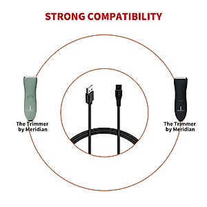 MEROM Charger Compatible with Meridian Grooming Electric Shaver Trimmer - Replacement Charging Cable Compatible with Meridian Power Cord Adapter
